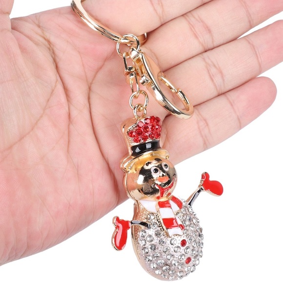 Bags | Nwt Snowman Keychain Zinc Alloy Metal Durable Christmas Keyring ...